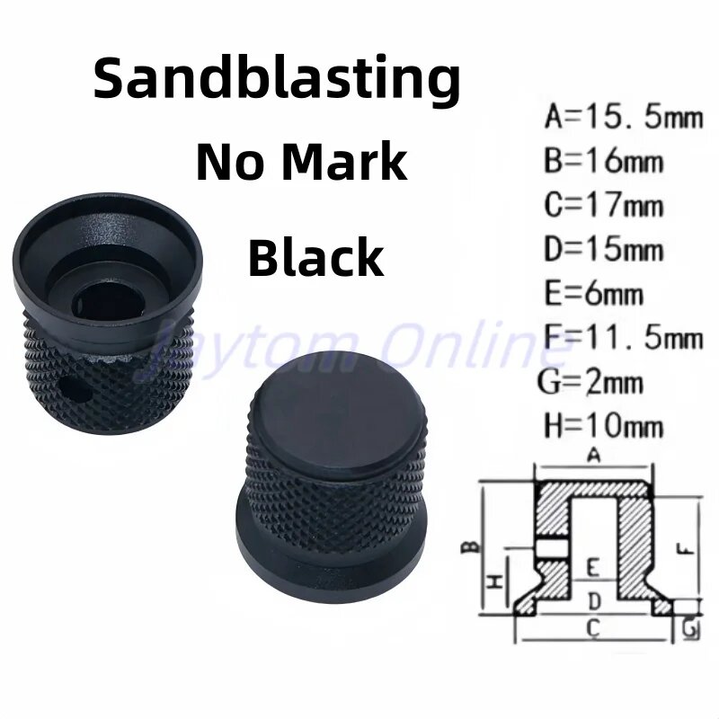 Металлический потенциометр поворотный Black No Mark 17x16 мм