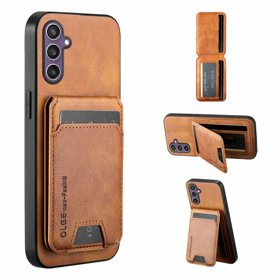 Картхолдер мужской на Samsung Galaxy S25+ Plus(Самсунг Галакси с25 Плюс) с MagSafe-Чехол бумажник