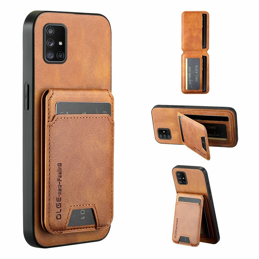 Картхолдер мужской на Samsung Galaxy A51 4G(Самсунг Галакси А51) с MagSafe-Чехол бумажник