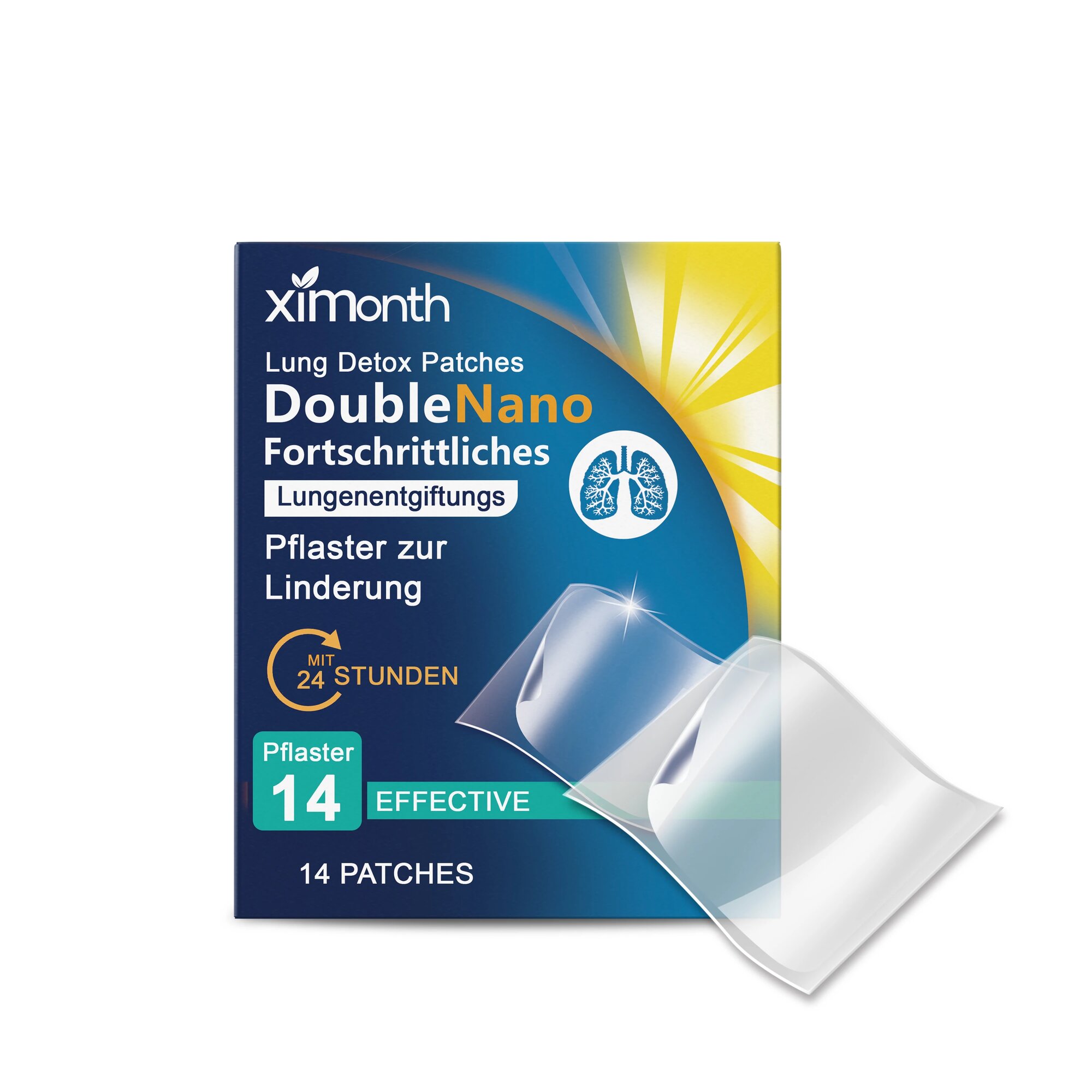 Ximonth Пластыри для детоксикации легких DoubleNano, 14 шт