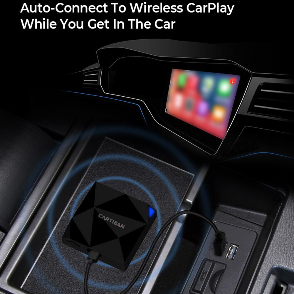 Беспроводной адаптер CarPlay Dongle, проводной для беспроводного модуля CarPlay Box, подключение 5G WiFi BT, USB Plug & Play, совместимый с заводским проводным CarPlay Car