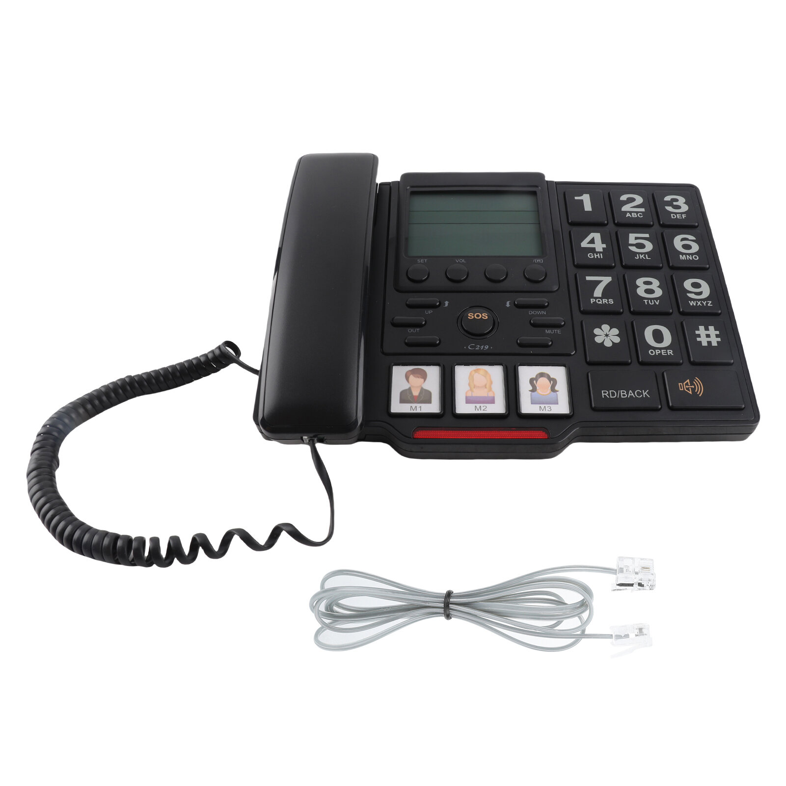 C219 Home Telephone Caller Identification Number Storage Volume Adjustable