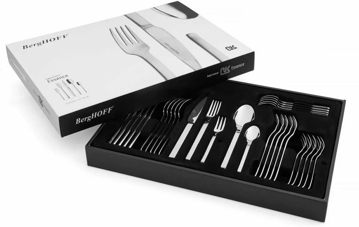 BergHOFF Набор столовых приборов Essence, 30 предметов серебристый 6 30 шт.
