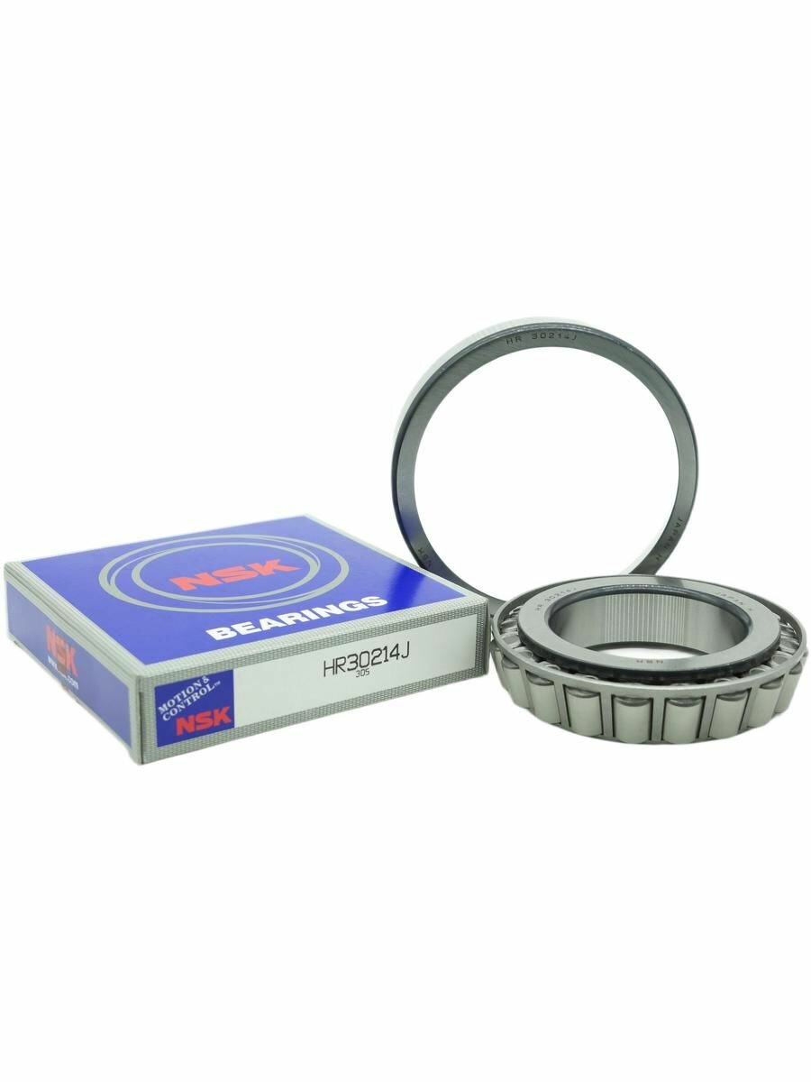 Подшипник роликовый конический HR30214J NSK (Япония), ступичный, усиленный, 70x125x26.25 мм