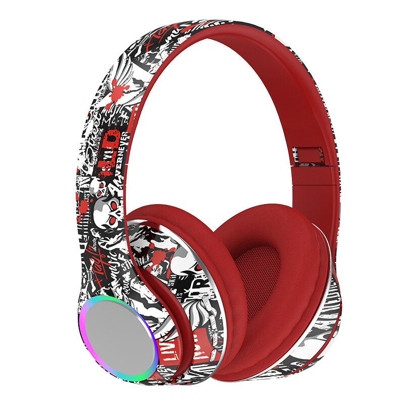 Наушники Bluetooth YM Mall на голове M227 цветной дизайн складной басовый звук торговля