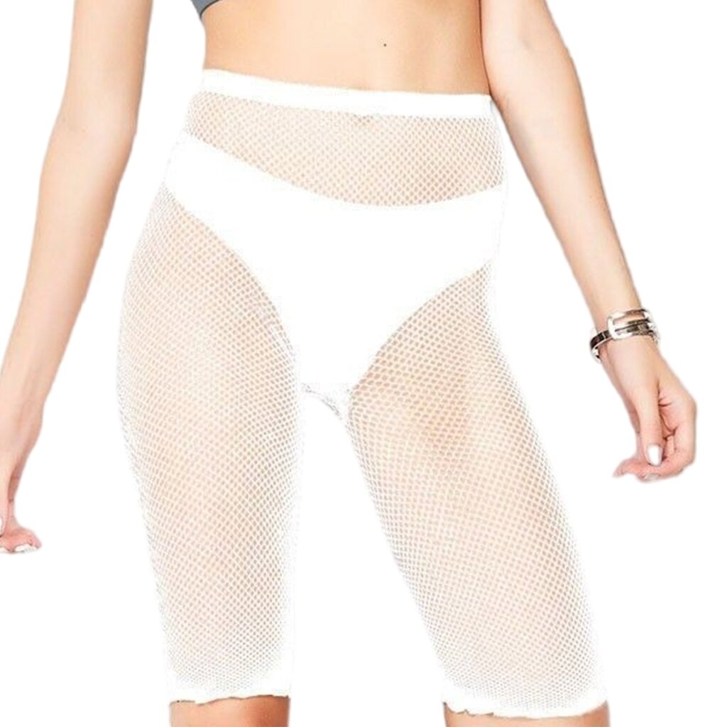 Колготки в сеточку, полые чулки-маленькая сеточка белого цвета