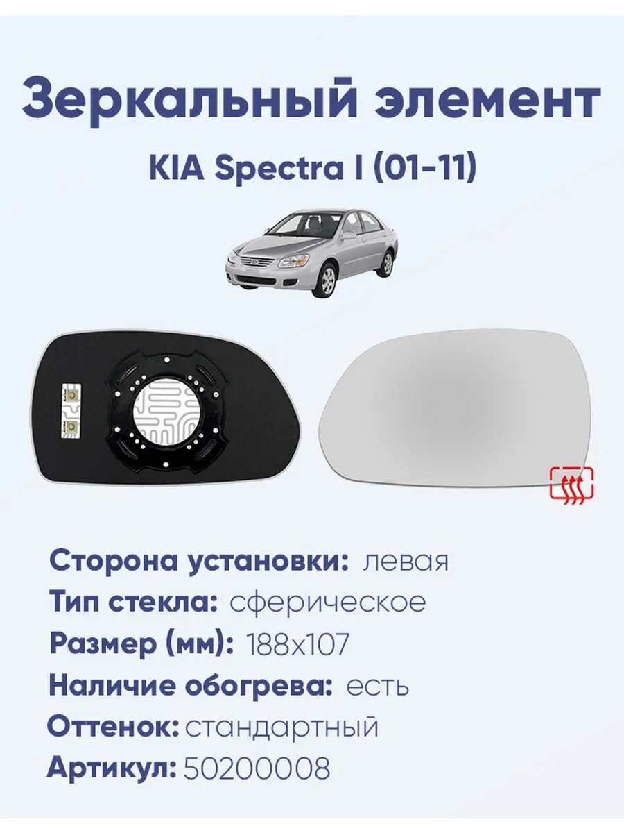 Зеркало KIA Spectra I (01-11) 50200008