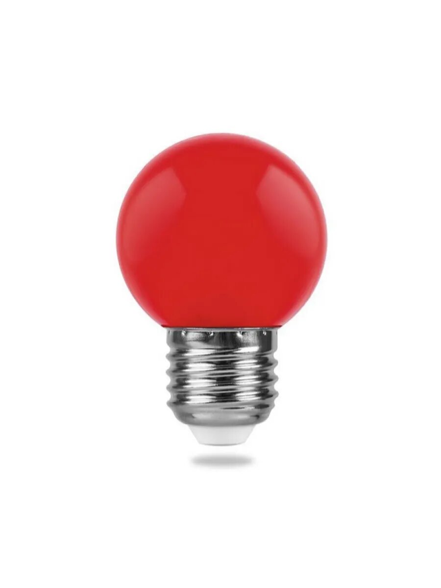 Светодиодная лампа 1 Вт E27 красная матовая