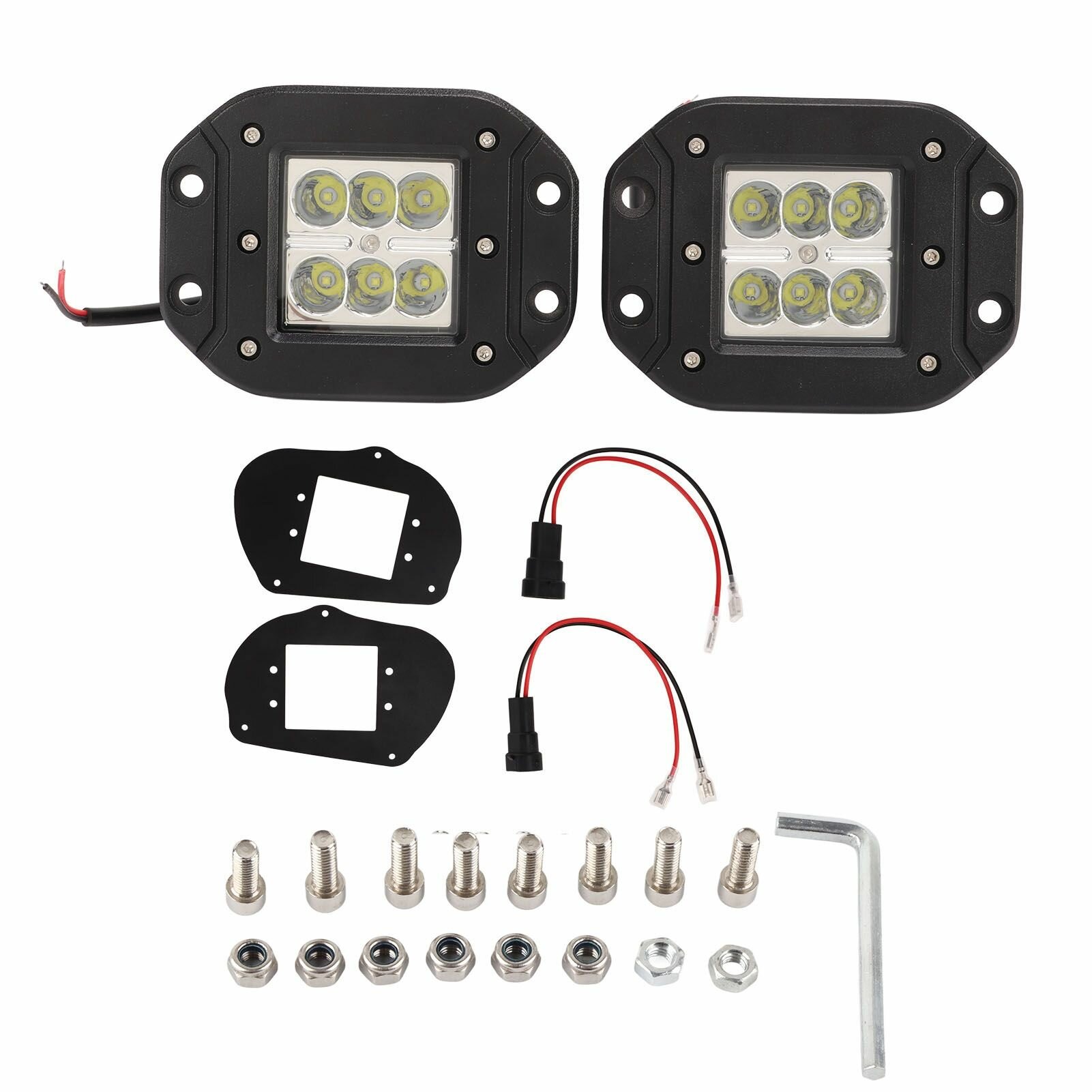 1 пара светодиодных дальних фар постоянного тока 12 24 В постоянного тока, IP67, водонепроницаемые, 4 Вт, прожекторы высокой яркости, замена для Polaris Sportsman