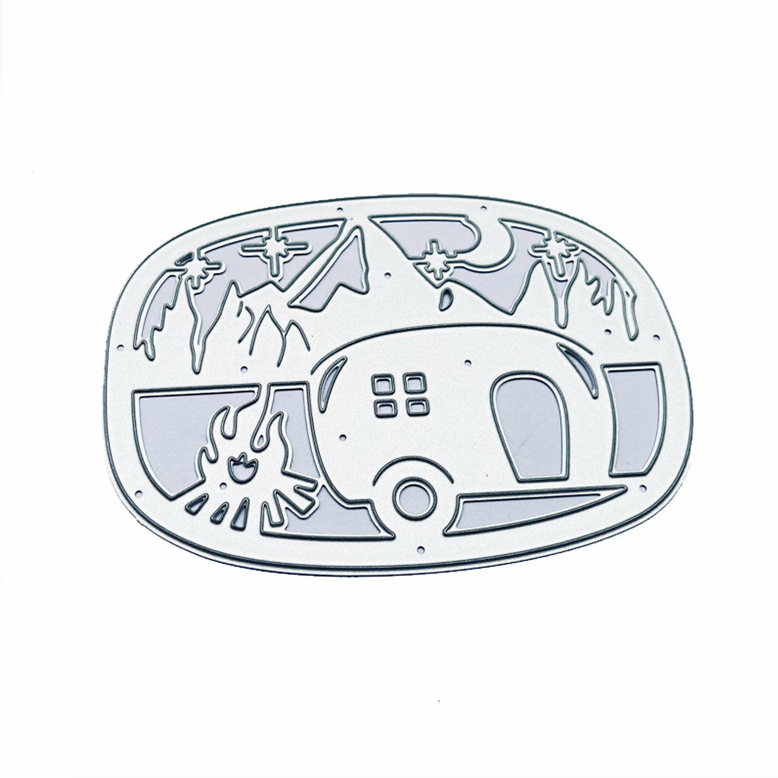 Кемпинг Автомобиль Горный Костер Для Резки Металла Умирает Трафарет Для Тиснения DIY Шаблон