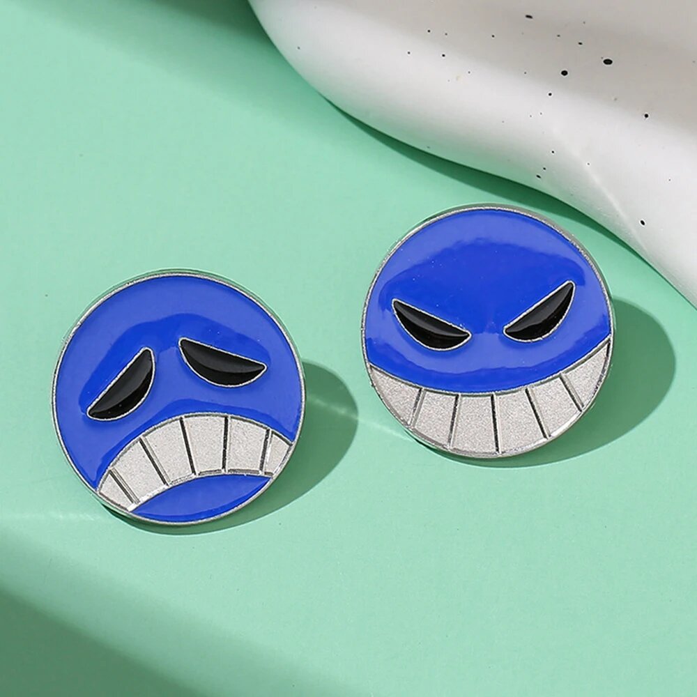 Булавки аниме One Piece, синий комплект 2шт