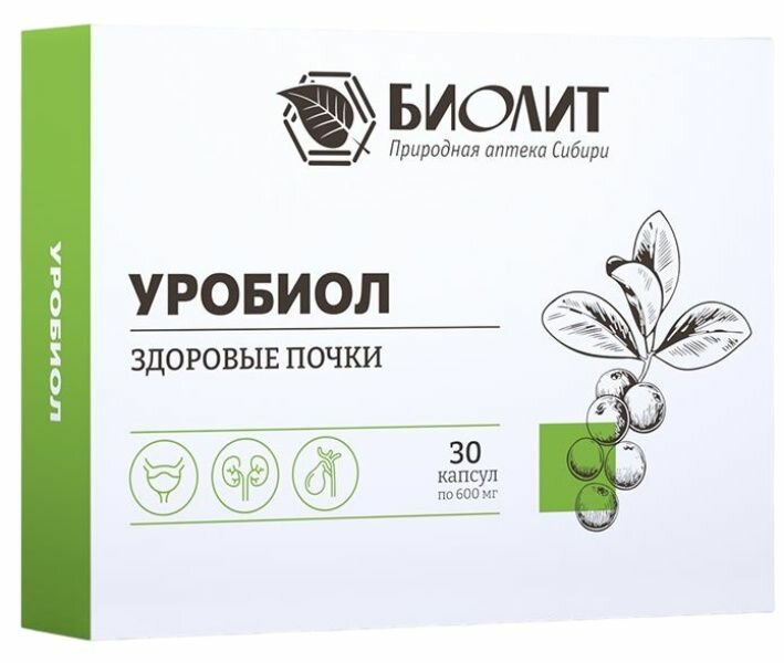 Биологически активная добавка Биолит. Природная аптека Сибири уробиол комплекс растительных экстрактов здоровые почки, 30 таблеток