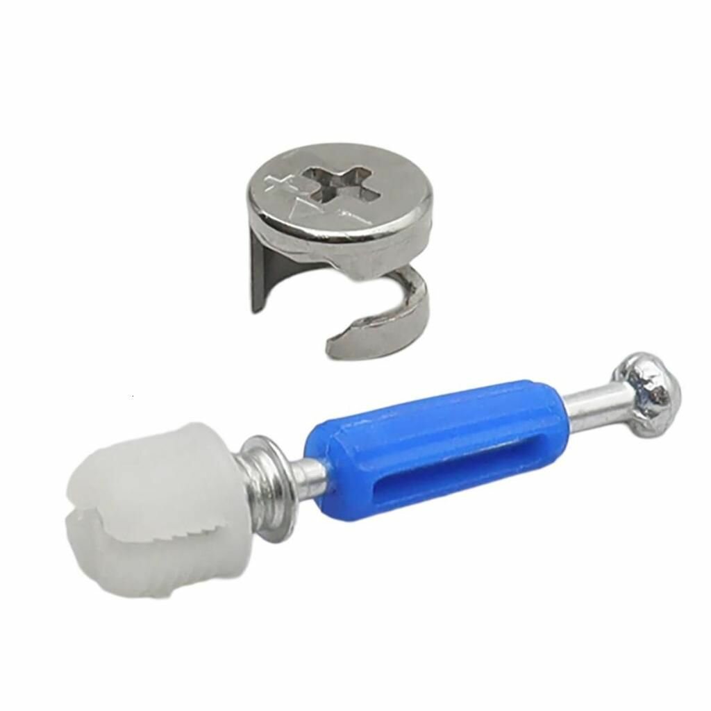 100 шт. эксцентриковые мебельные стяжки, сине-белый столб