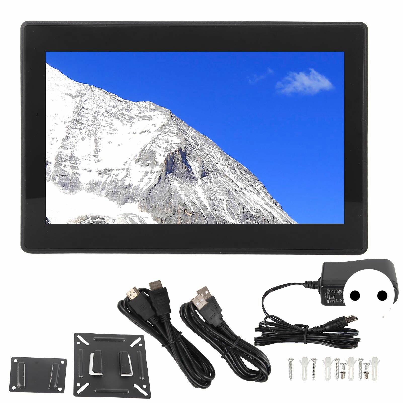 8-дюймовый сенсорный монитор, широкоэкранный, 16:9, настенный, 1280x720, водонепроницаемый IPS-монитор, 100 240 В, вилка европейского стандарта