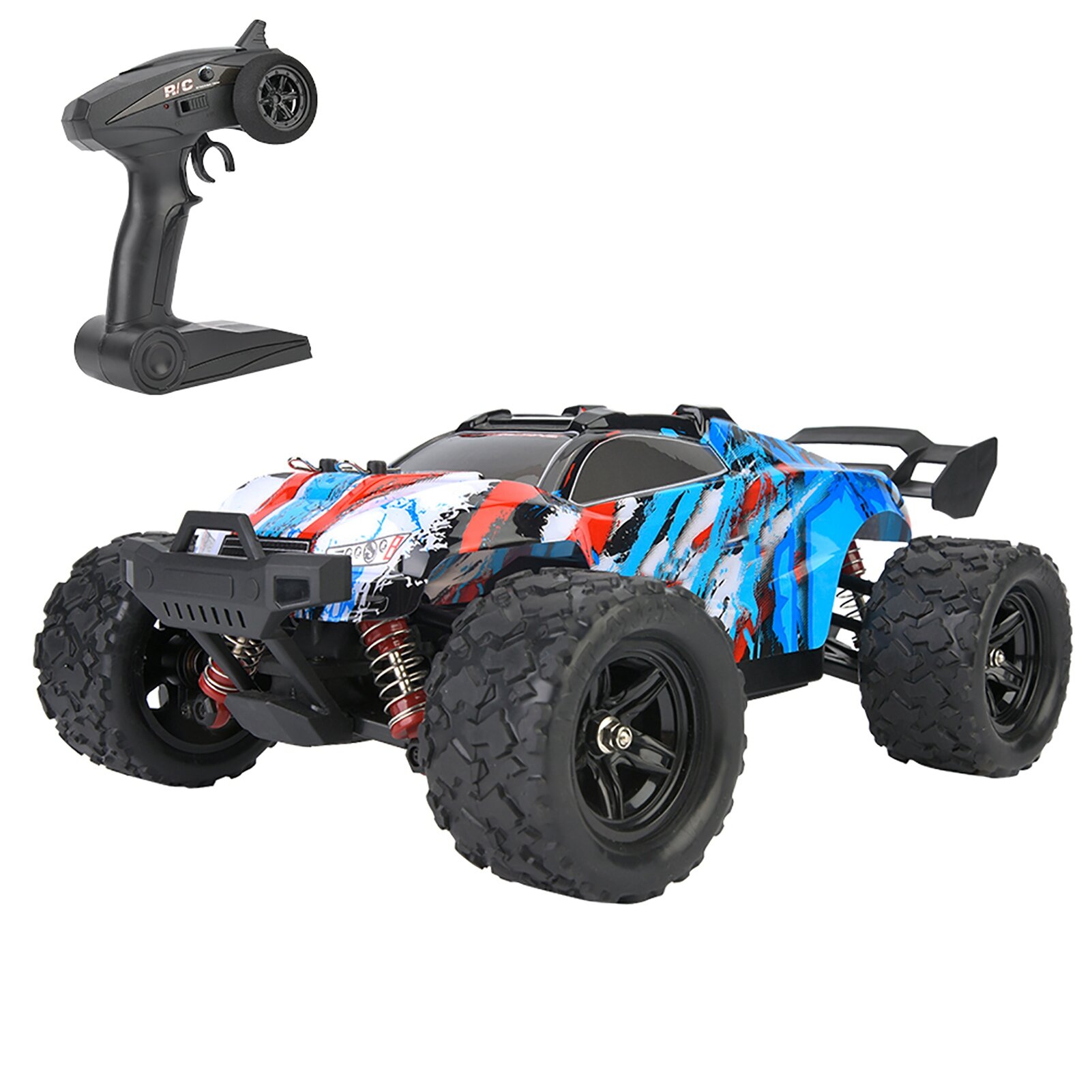 1:18 2,4 ГГц, полный привод, быстрая скорость, радиоуправляемая модель автомобиля с дистанционным управлением (синий)