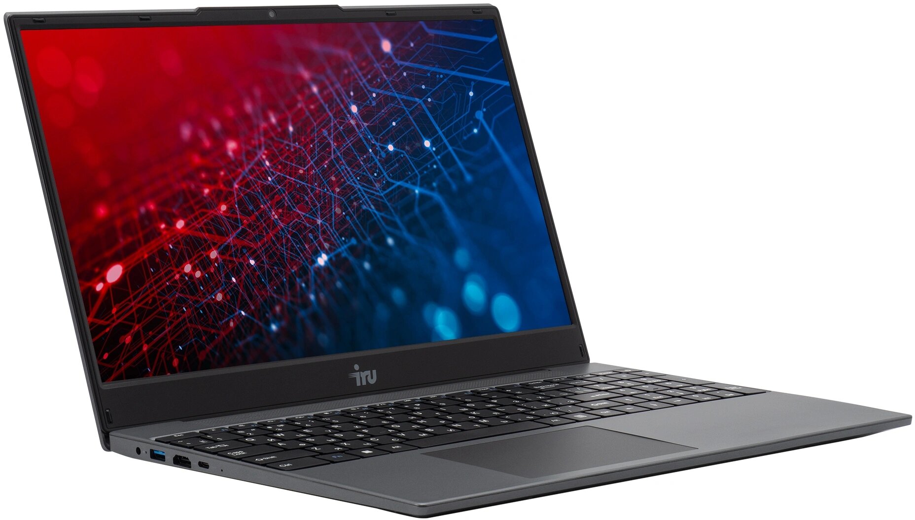 Ноутбук IRU Tactio 15PHR Ryzen 5 7430U 8Gb SSD256Gb AMD Radeon Graphics 15.6" IPS FHD (1920x1080) FreeDOS black WiFi BT Cam 4000mAh (2150143)