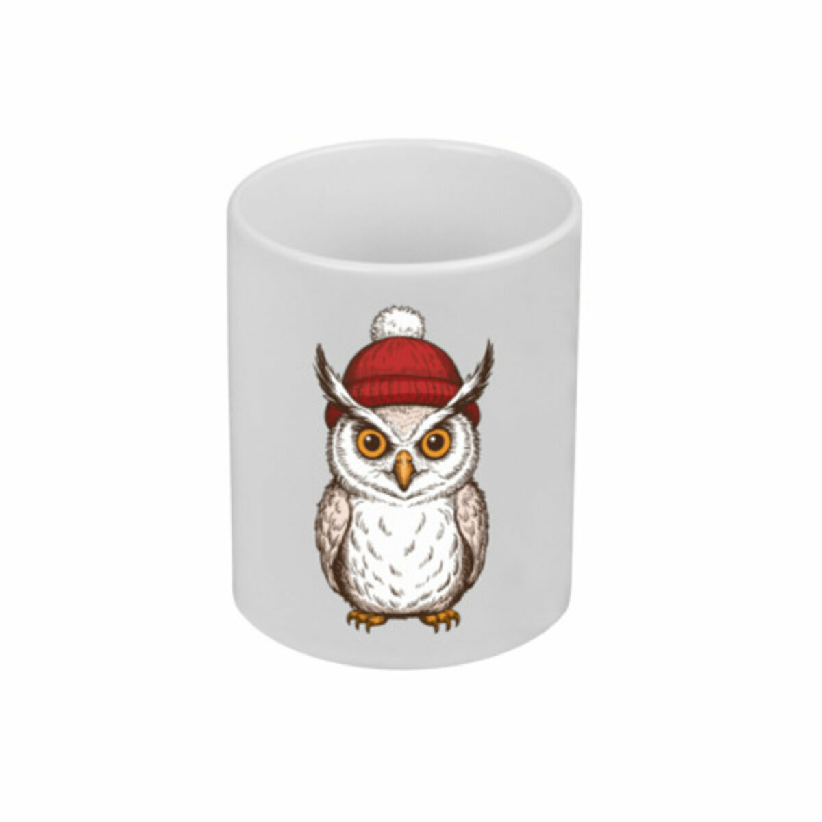 Кружка «Сова в шапке» (белый)