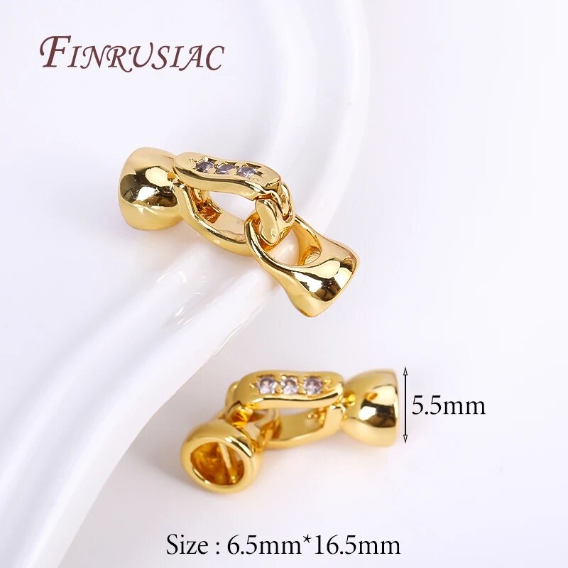 Позолоченные замки для браслетов FINRUSIAC, 2 штуки 2 pieces, 18k Gold Plated
