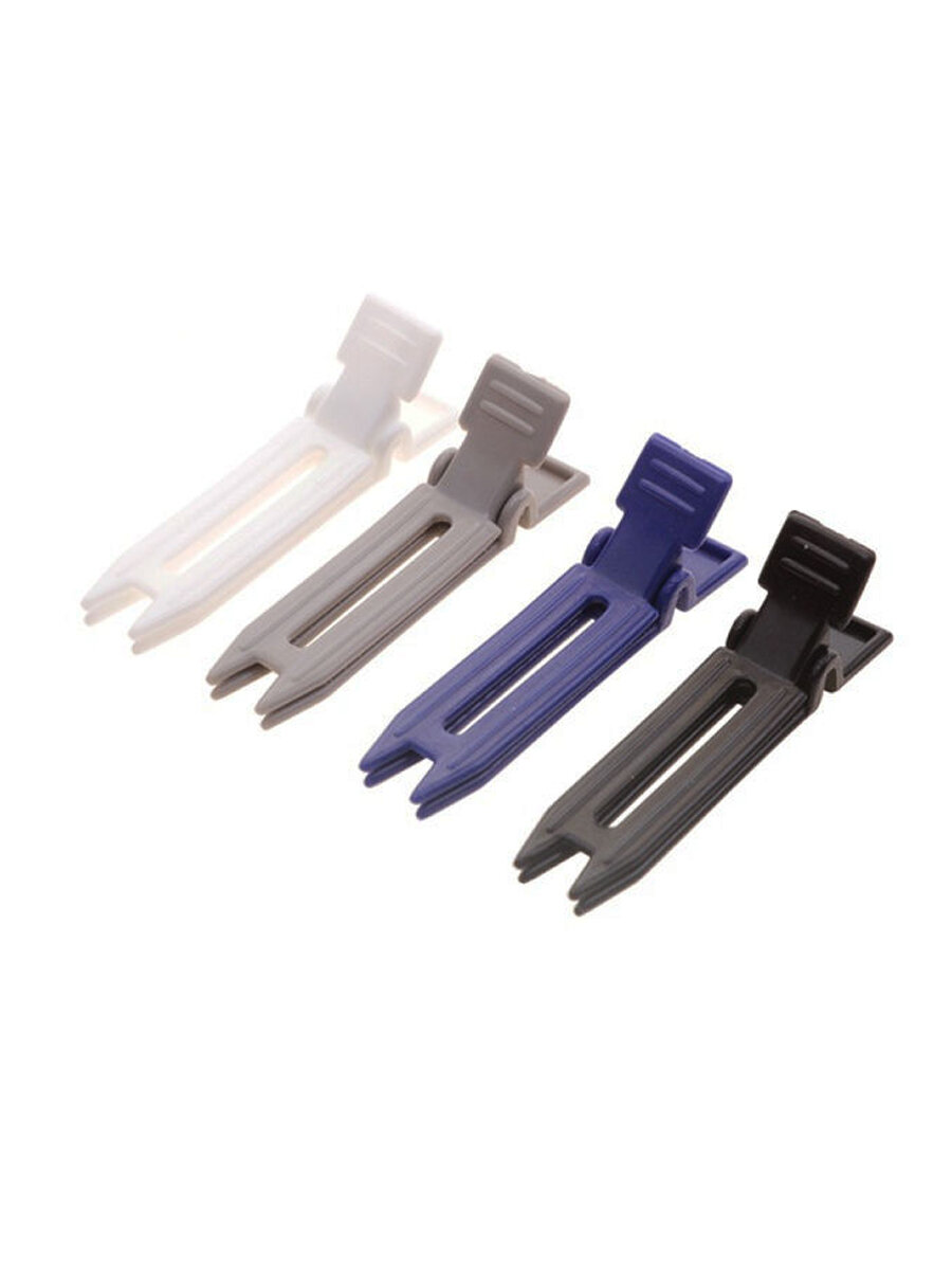 Зажимы Sibel, для волос, мелкие, белые, серые, синие, черные, 6 см, 20 штук