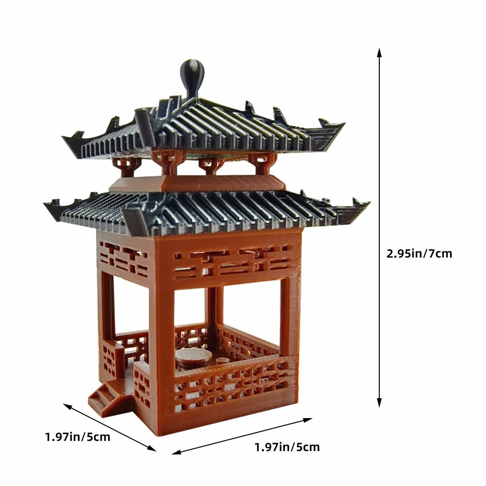 Павильонные украшения, миниатюрные азиатские садовые фигурки, украшения для беседки