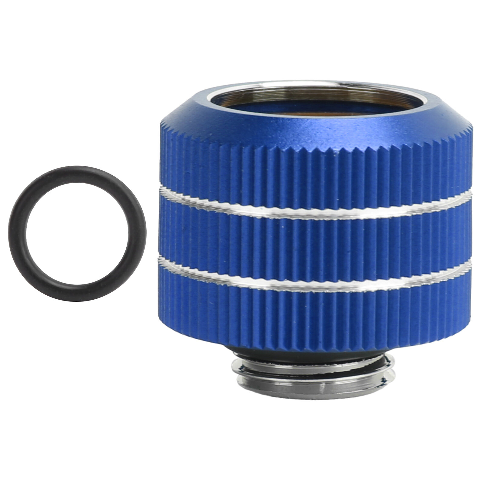 Фитинг для жесткой трубки СВО, быстрый зажим, 16 мм, синий