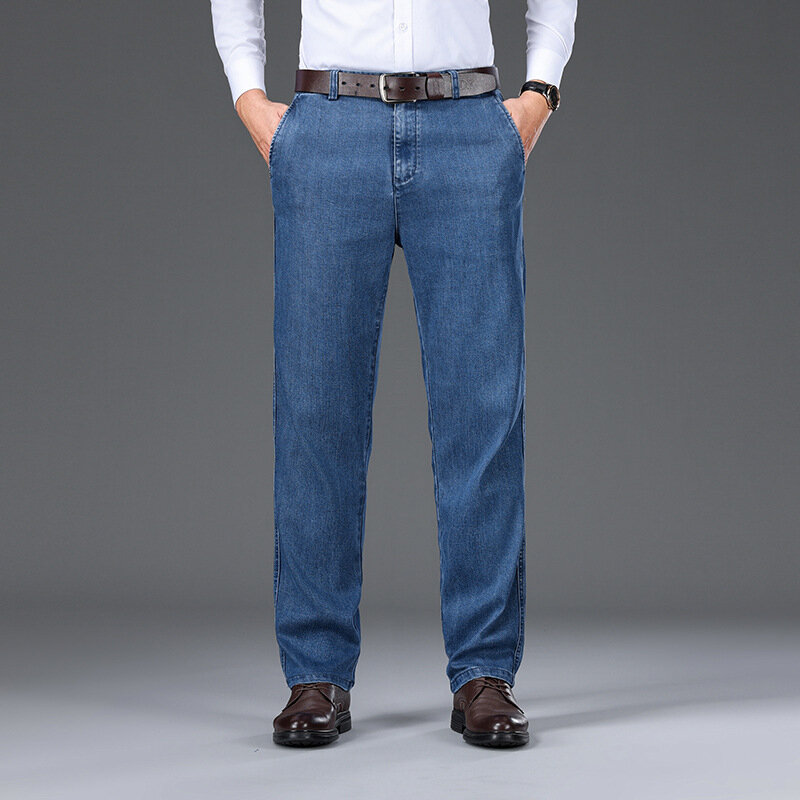 Мужские джинсы Чистый цвет / прямые B1, LI Mall талии_34