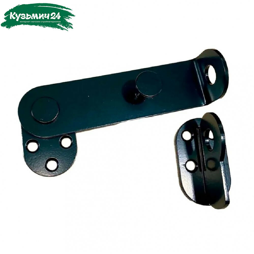 Щеколда перекидная для калиток, металлическая, малая №8, черный