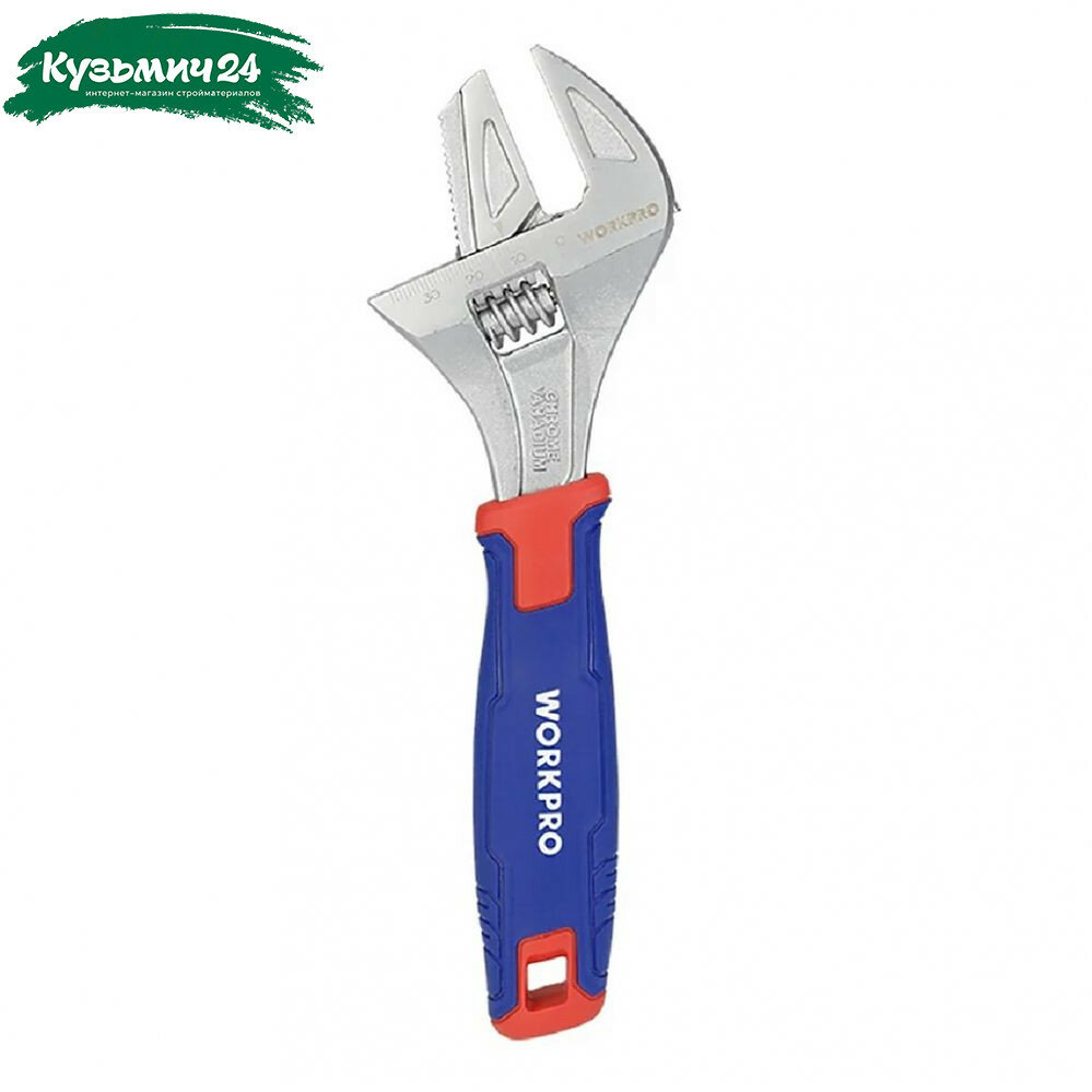 Ключ разводной Workpro WP272014, надежный хват, эргономичные рукоятки, 200 мм