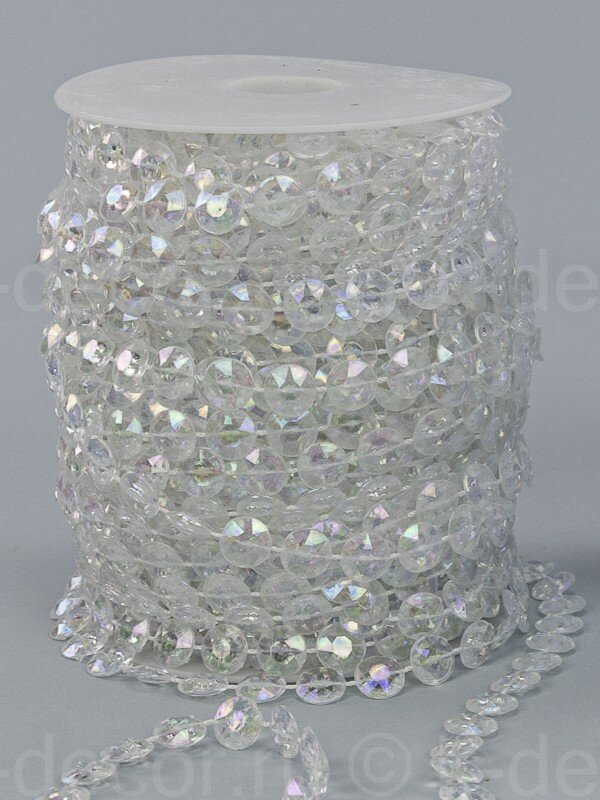 Бусы акриловые, перламутровые, длина 30 м, диаметр бусин 10 мм