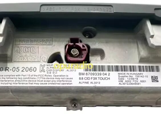 BM8709339042 8709339 ЖК-дисплей 8,8 дюйма для BMW 3er 4er F30 F3x EVO CID Сенсорный экран Центральный информационный дисплей AL3012
