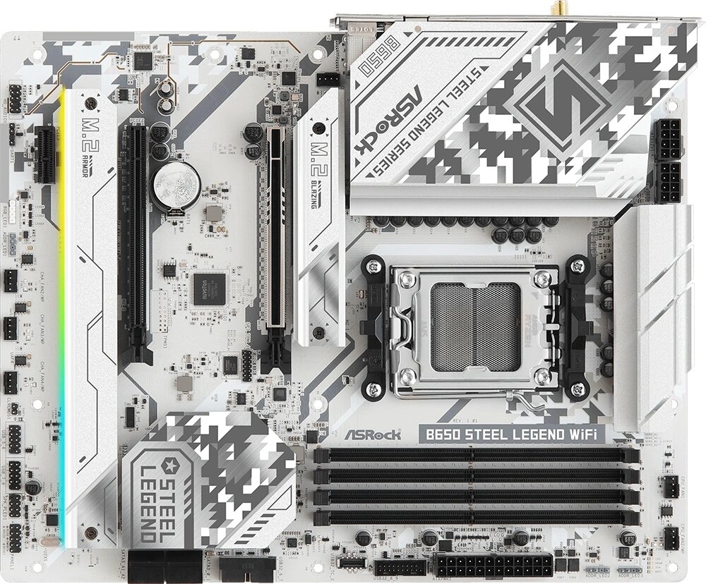 Материнская плата Asrock B650 STEEL LEGEND WIFI Socket AM5 AMD B650 4xDDR5 ATX AC`97 8ch(7.1) 2.5Gg RAID+HDMI+DP