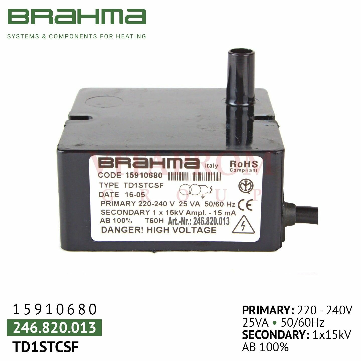 Трансформатор Brahma TD1STCSF, 15910680