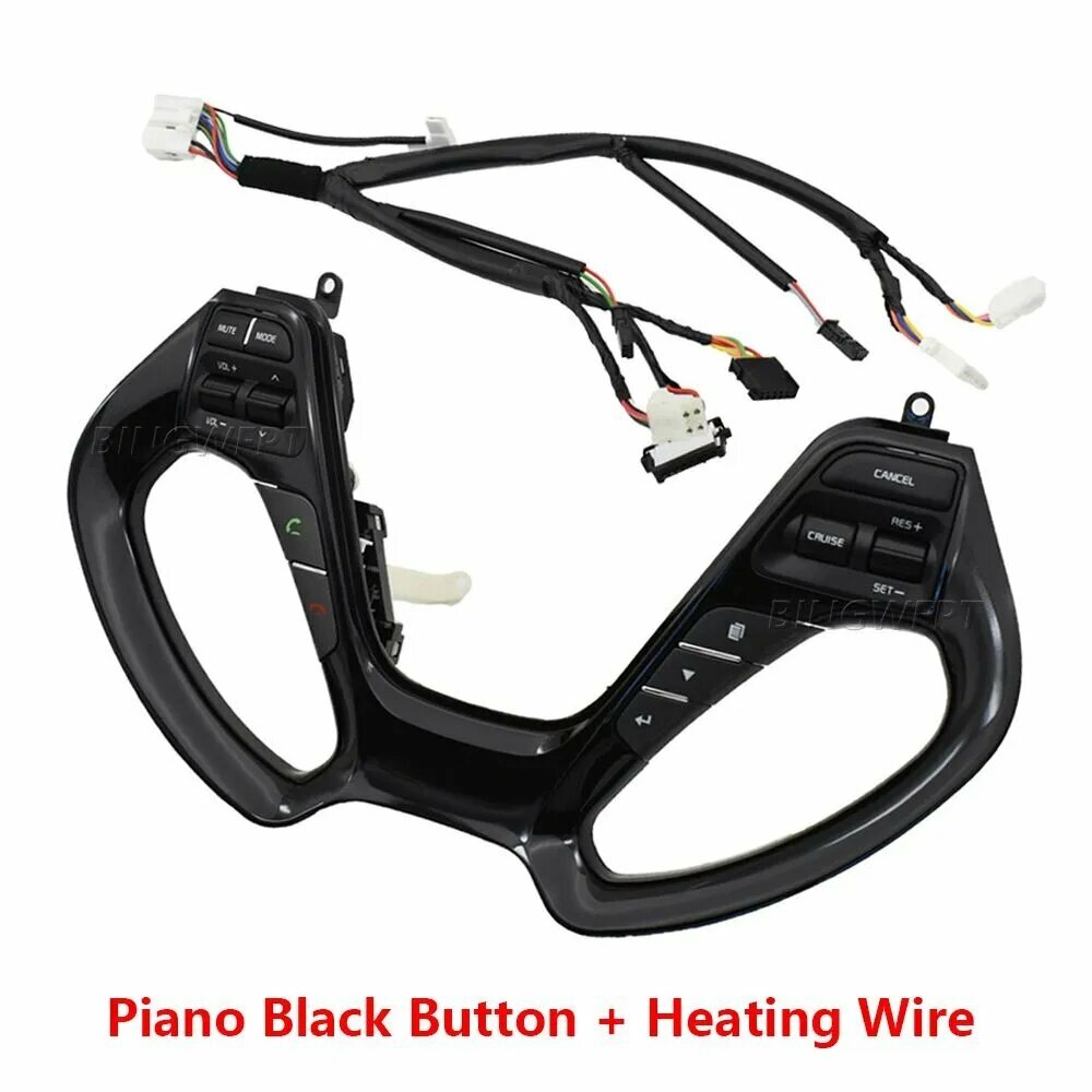 Ярко - чёрный Кнопочный переключатель нагревательная линия для Kia K3 K3S кнопки на рулевом колесе рамка переключатель аудио голосовой круиз функции
