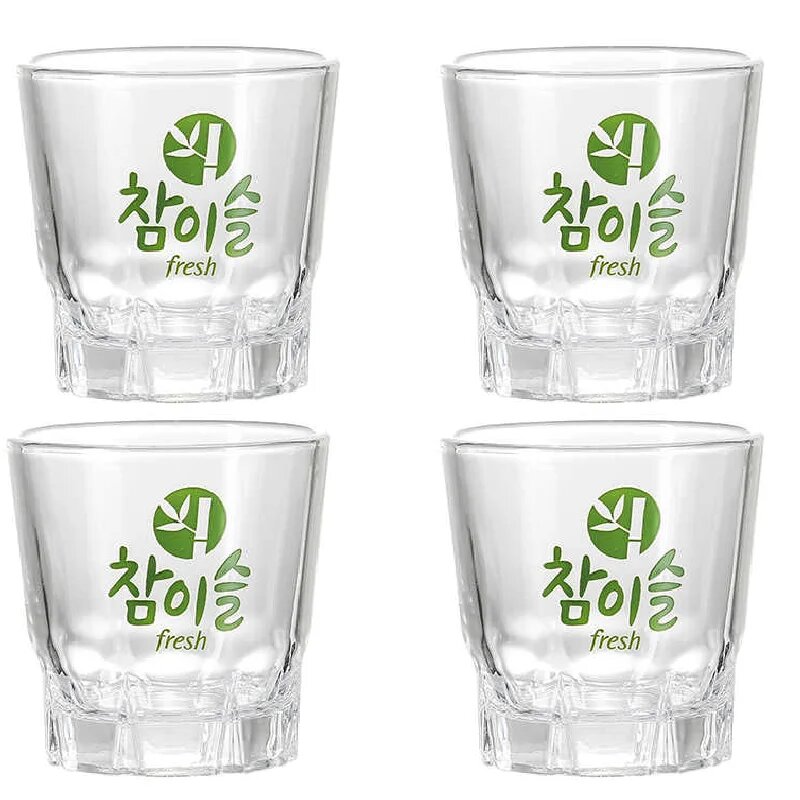 OK HOLIDAY стеклянные рюмки для соджу 2.0 унции Зеленый, 4PCS - Soju Cup