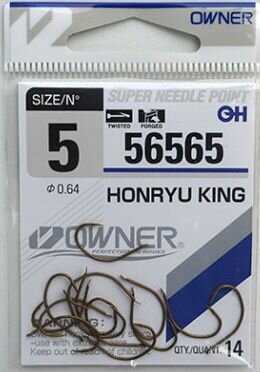 OWNER Крючок Honryu King dark brown №3 12шт