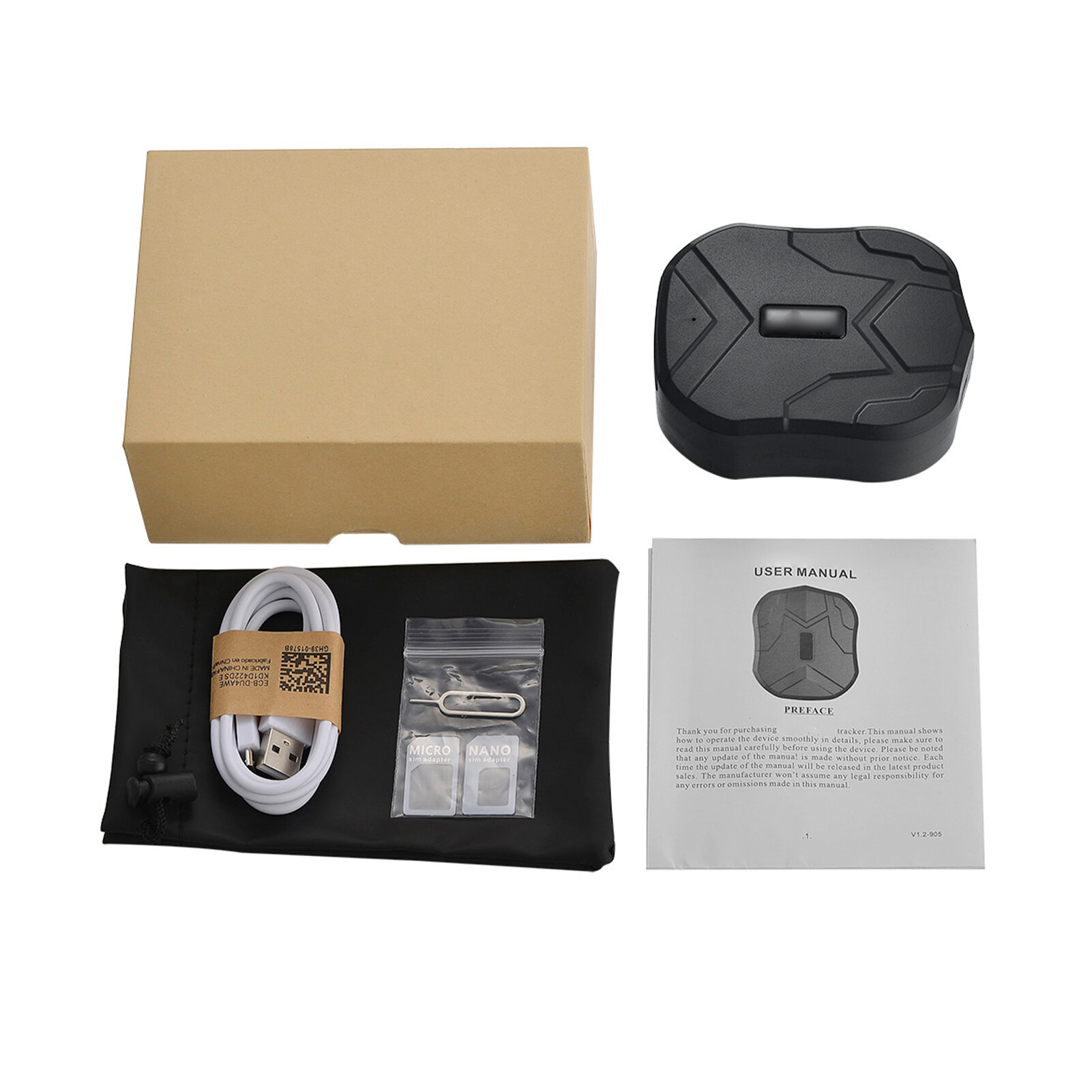 GPS трекер TK905B с магнитным креплением, 5 режимов тревоги