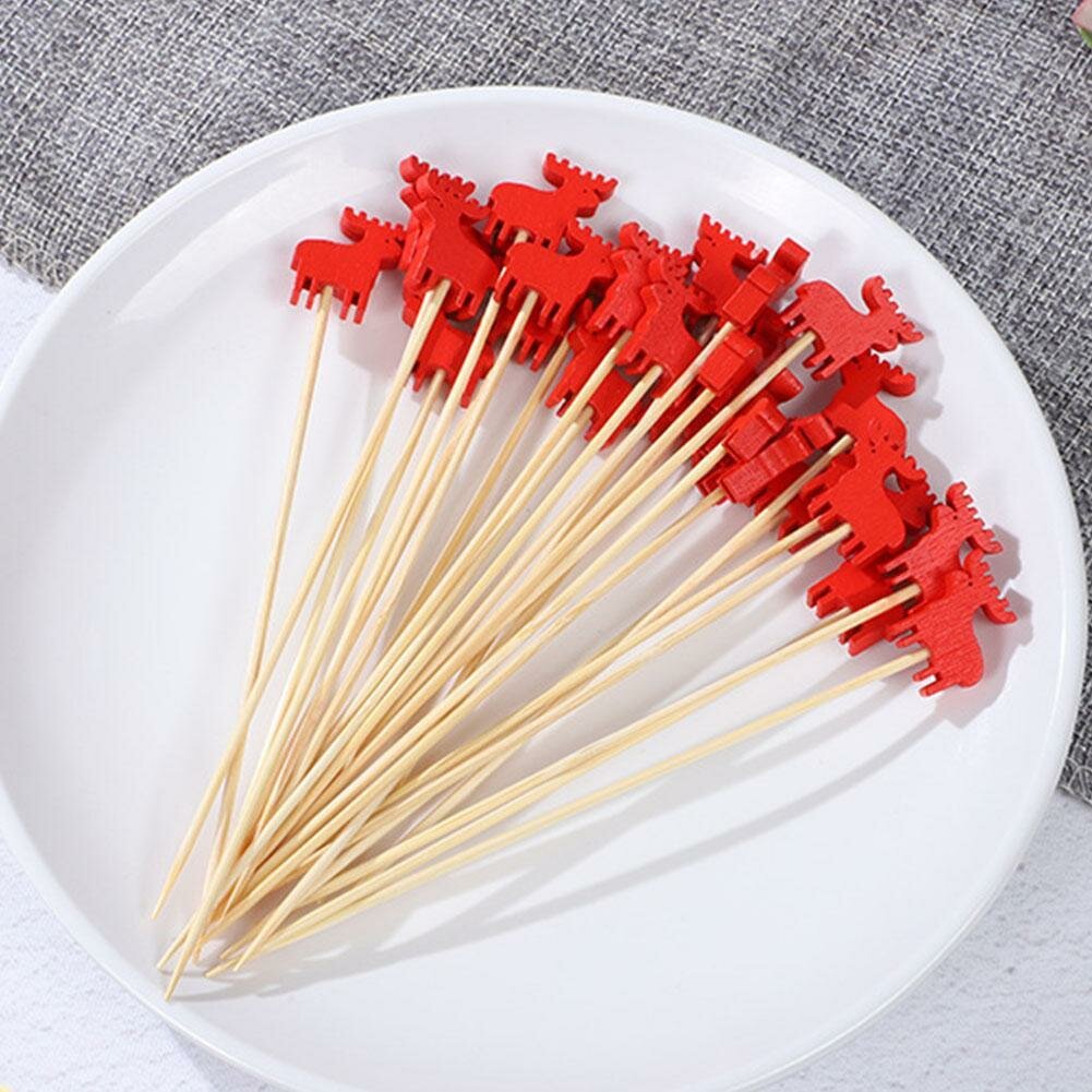 Рождественских фруктовых бамбуковых палочек