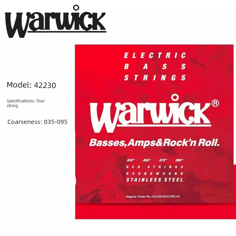 Струны для бас-гитары Warwick Red Label, четырех- и пятиструнные, 42200, набор струн для бас-гитары Четырёхструнный из