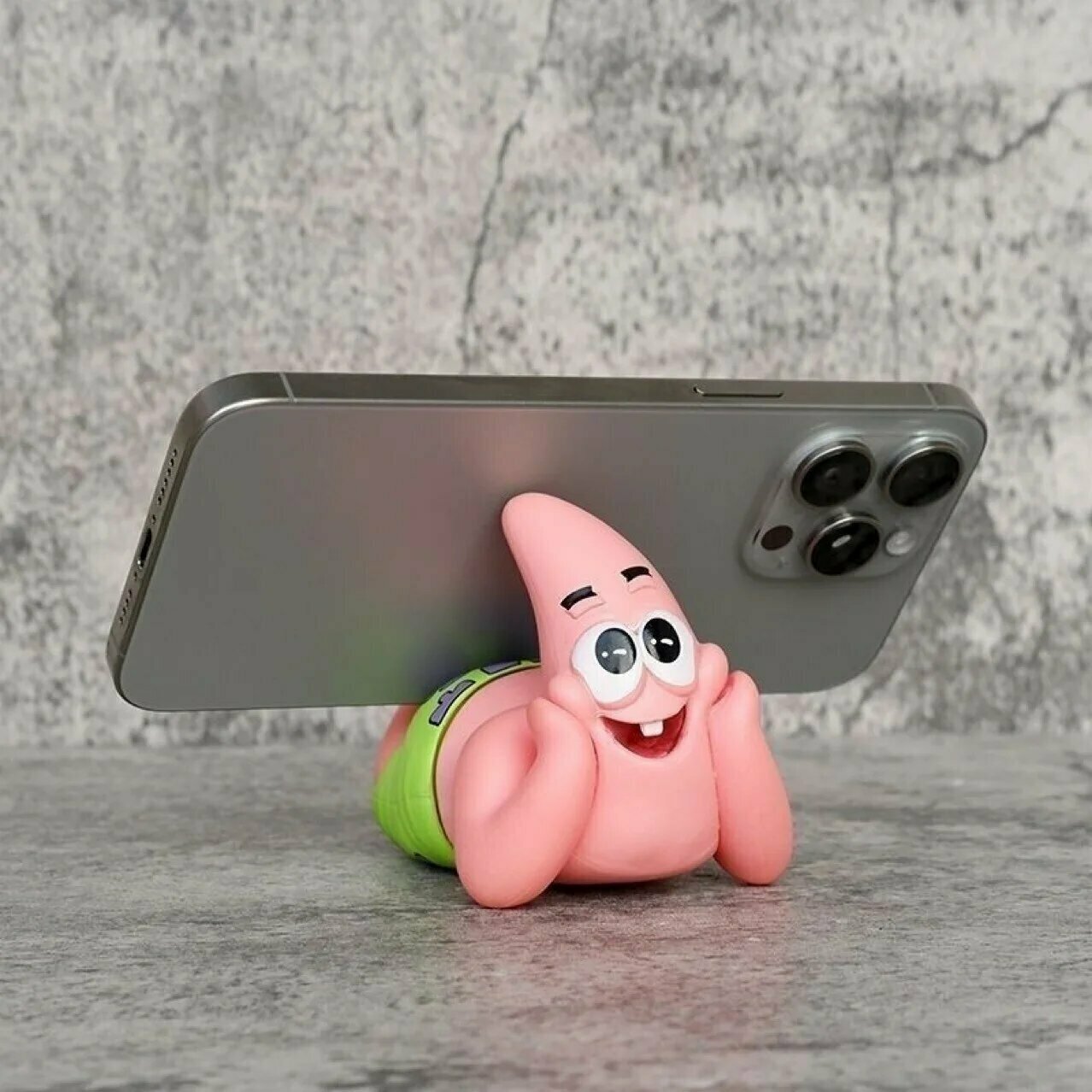 Игровой набор "Губка Боб и Патрик", фигурка и держатель для телефона, ПВХ