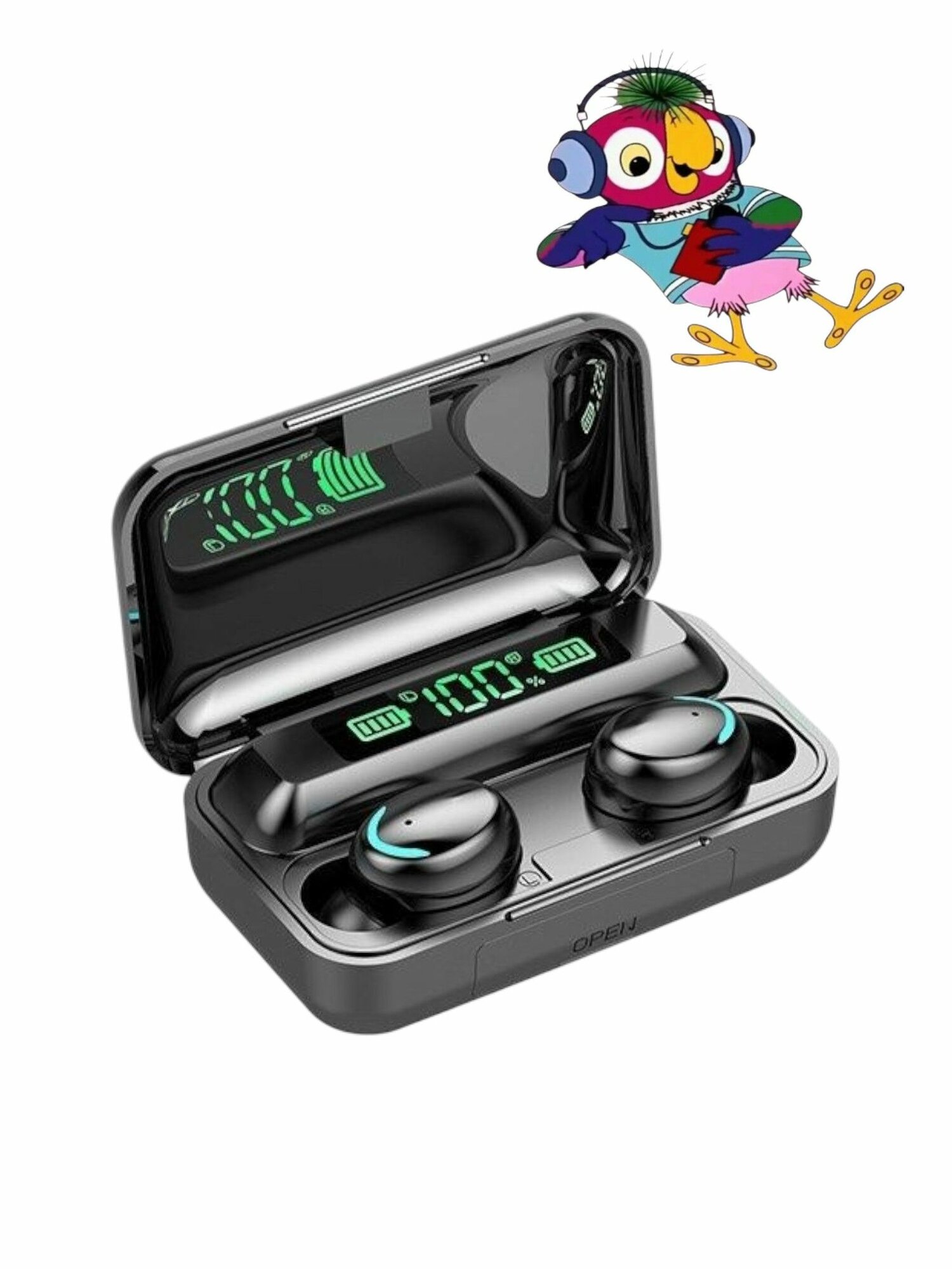Беспроводные наушники F9-5 с Power Bank с активным шумоподавлением
