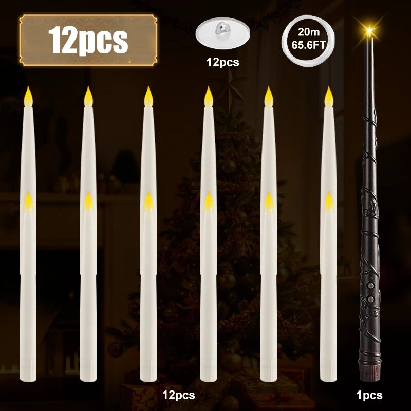 Плавучие LED свечи Gealss 12Pcs-Warm White