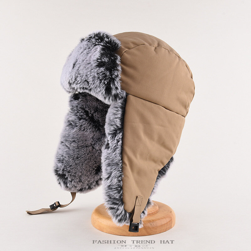 Lei Feng шляпа мужская северо-восточная уличная велосипедная зимняя бархатная утолщенная защита ушей плюшевая теплая хлопковая шапка женская трансграничная внешняя торговля