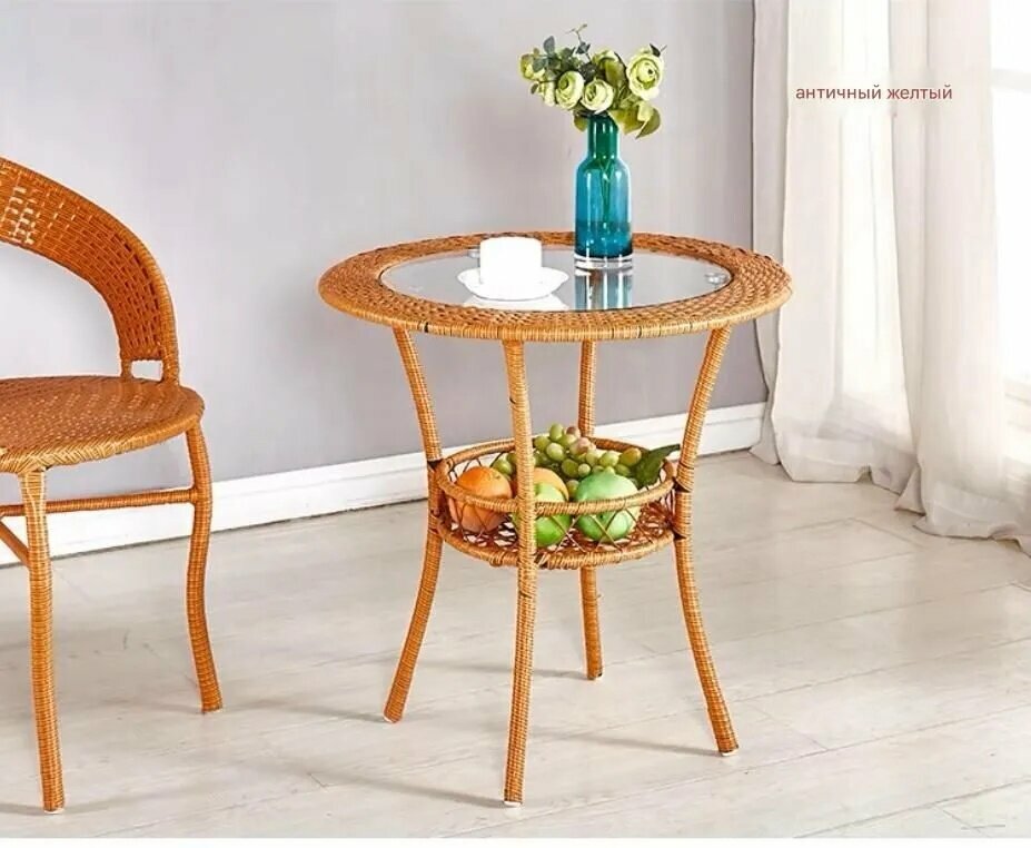 Садовый стол, Закаленное стекло 60х60х60 см