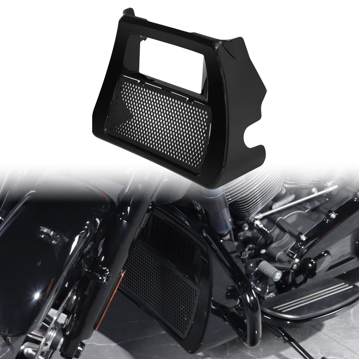 Яркий черный спойлер на подбородок для Harley Davidson Touring 121, CVO Road Glide Street Glide 2023-2025 Road Glide Street Glide 2024-2025