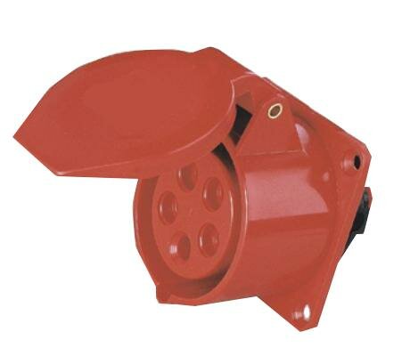 Розетка фланцевая КЭАЗ 325-32А, 3P PE N, 6h, 380АС, 325, IP44