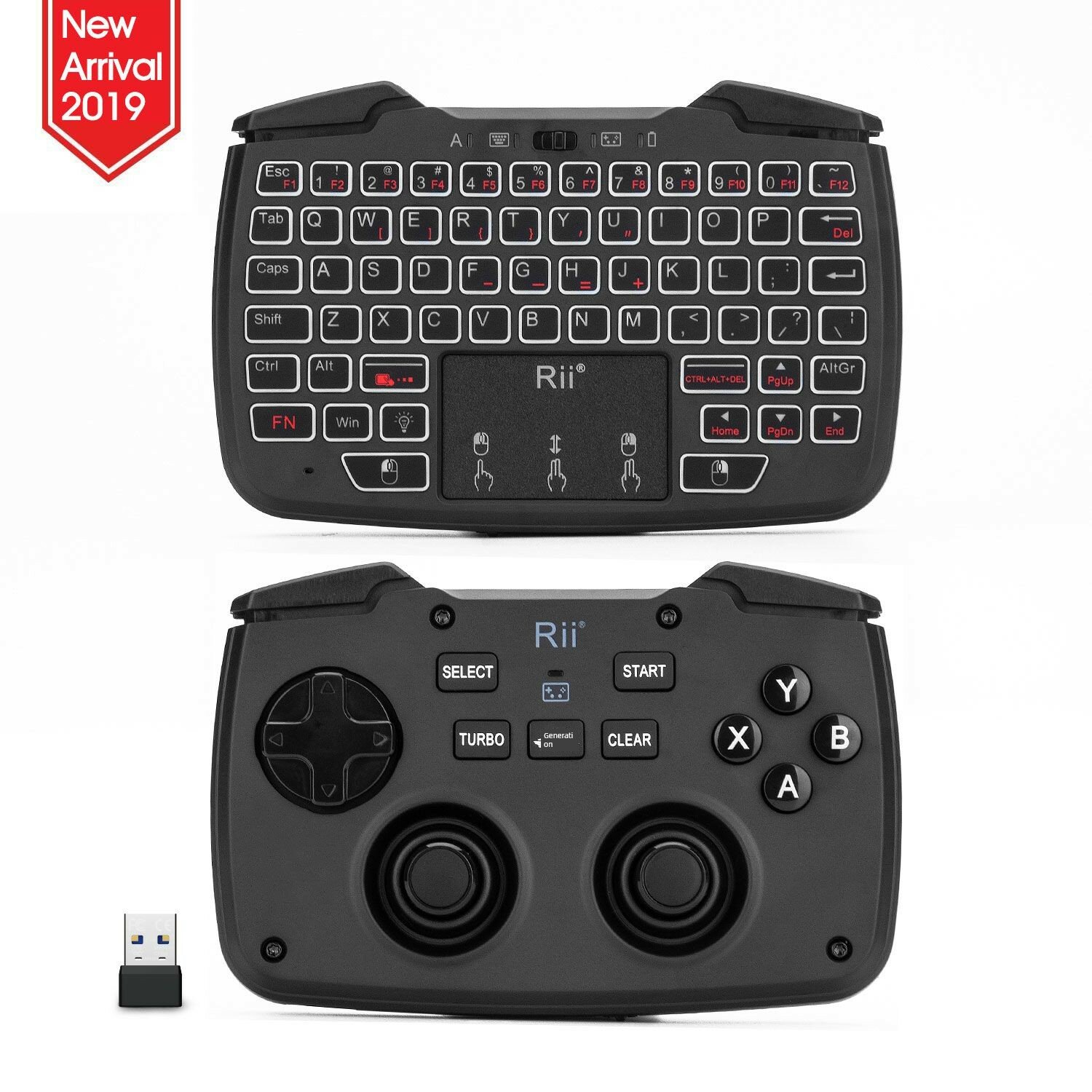Мини-беспроводная клавиатура Rii RK707, игровой контроллер PS3, мультисенсорная приставка для ноутбука, мышь