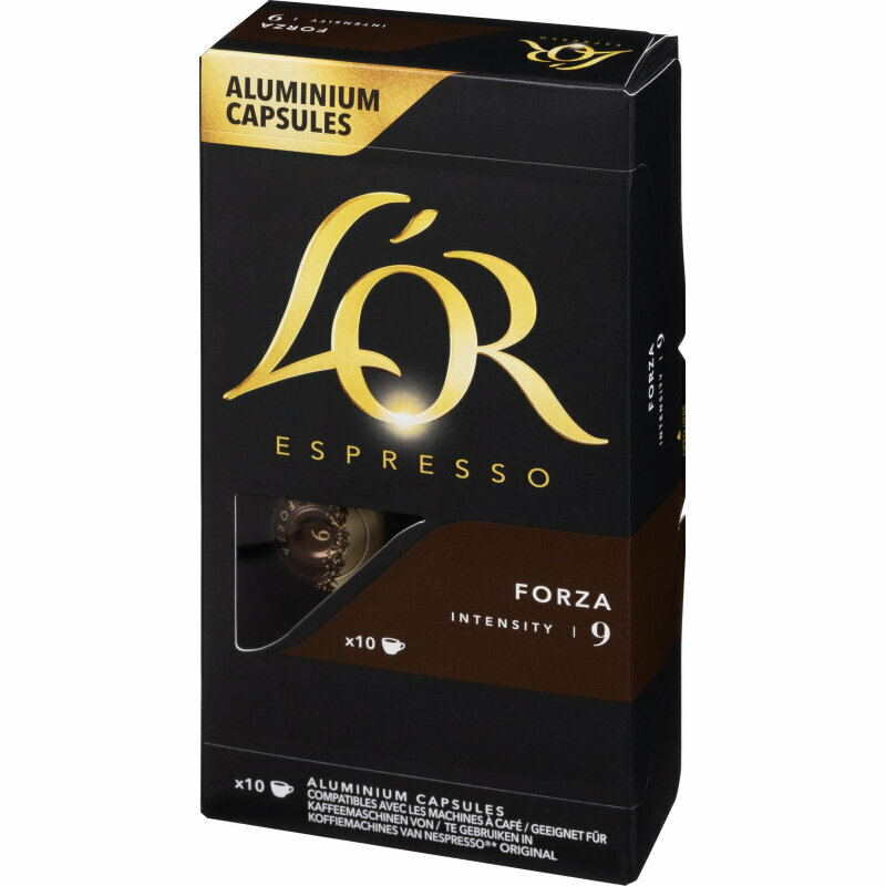 Кофе в капсулах для кофемашин L'or Espresso Forza 10 штук в упаковке, 1722027