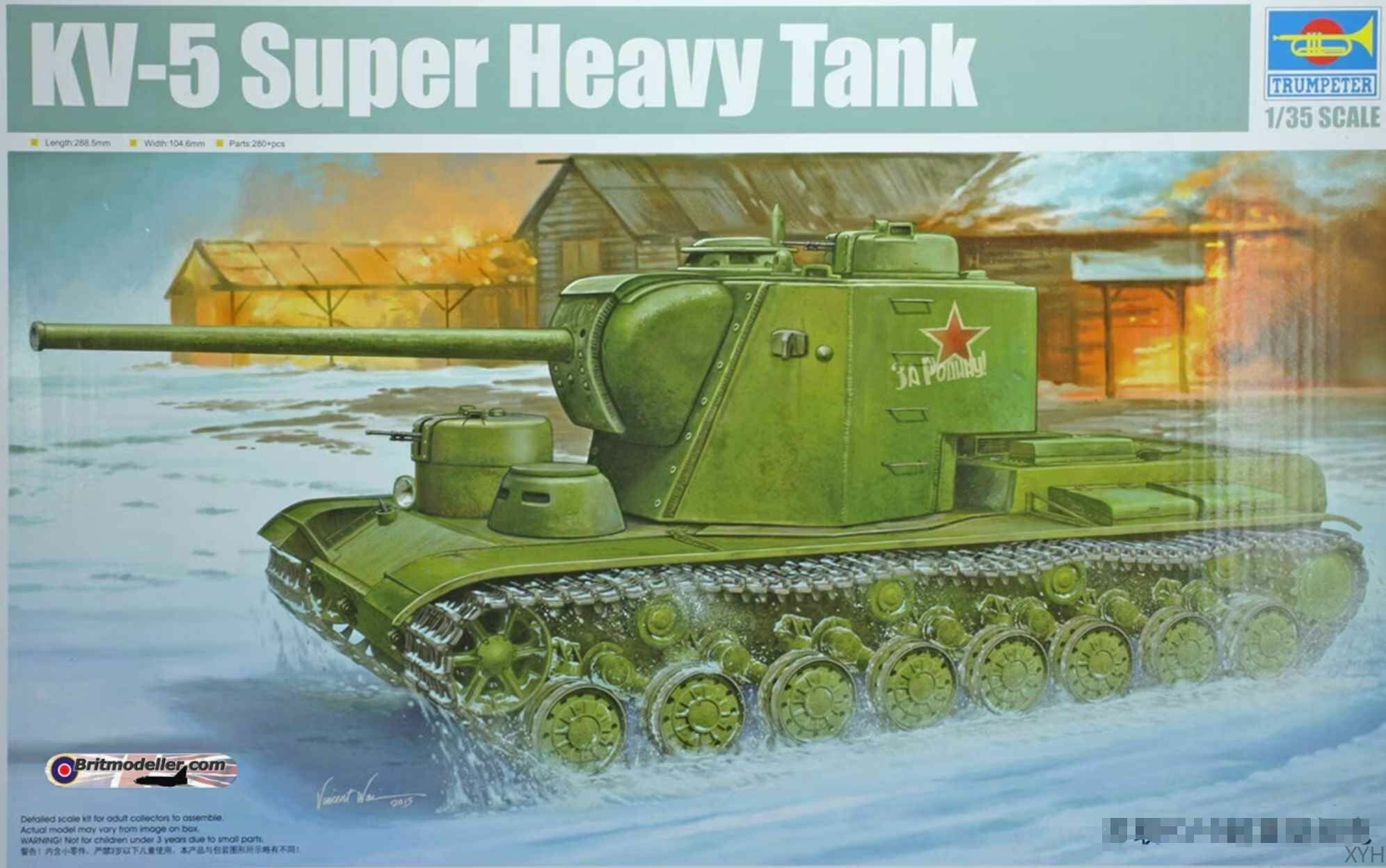 Trumpeter 05552 1/35 Советский Союз КВ-5 сборная модель танка