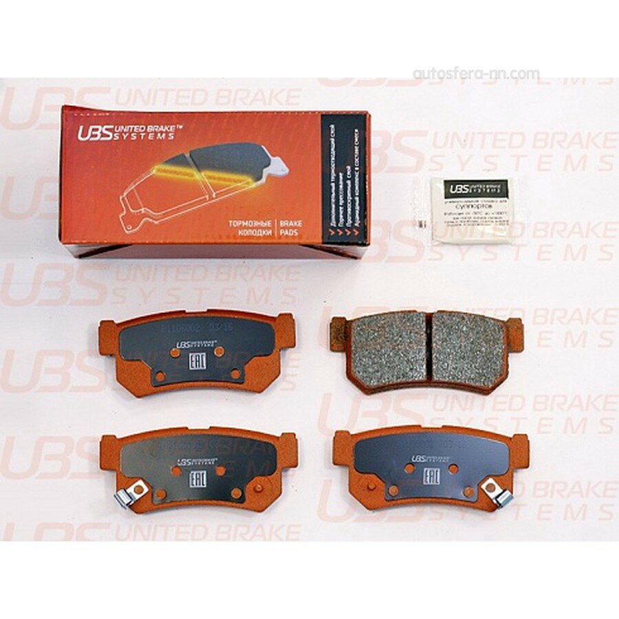 UBS B1106002 колодки тормозные дисковые ЗАД