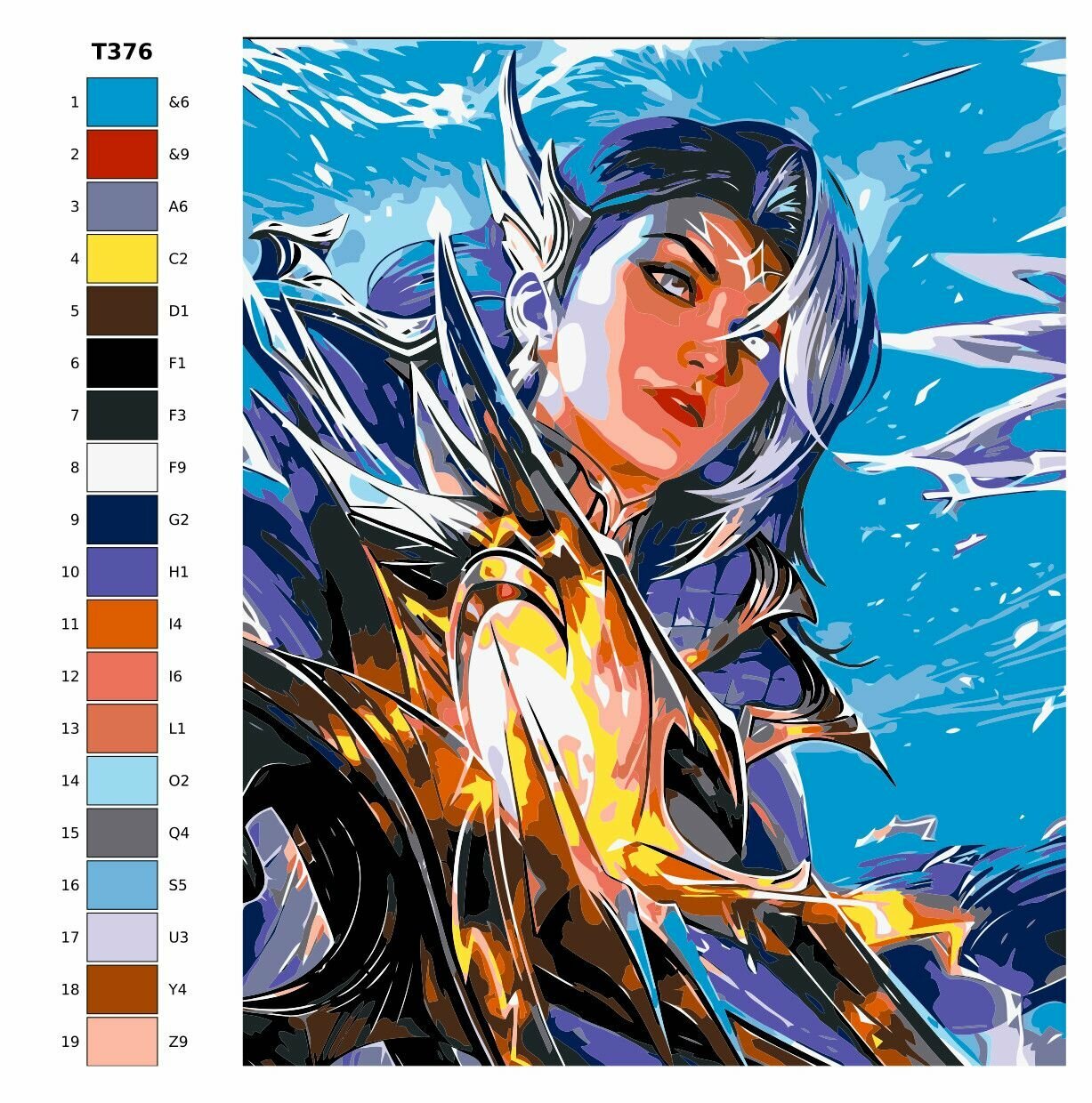 Картина по номерам Т376 "Mobile Legends: Лесли" 40Х50